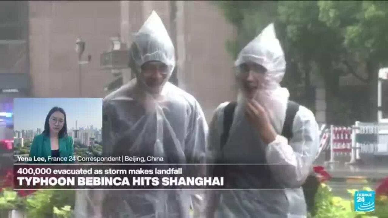 Typhoon Bebinca lashes Shanghai in strongest storm to hit city since 1949 - France 24