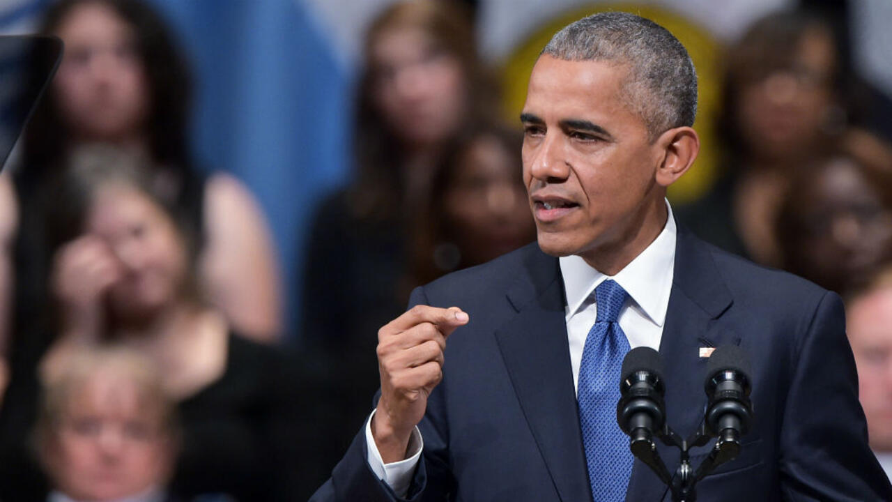 'We are not as divided as we seem,' Obama tells Dallas memorial