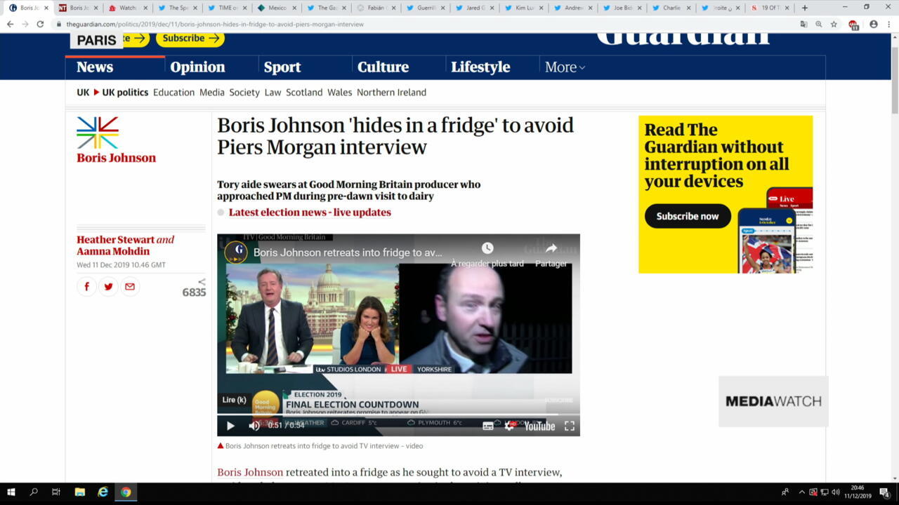 It's not satire: Boris Johnson hides in a fridge to avoid interview ...
