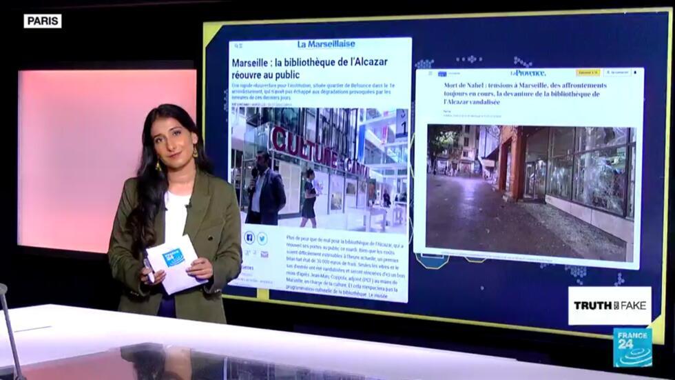 Riots in France: 'Burnt-down library' in Marseille is actually in ...