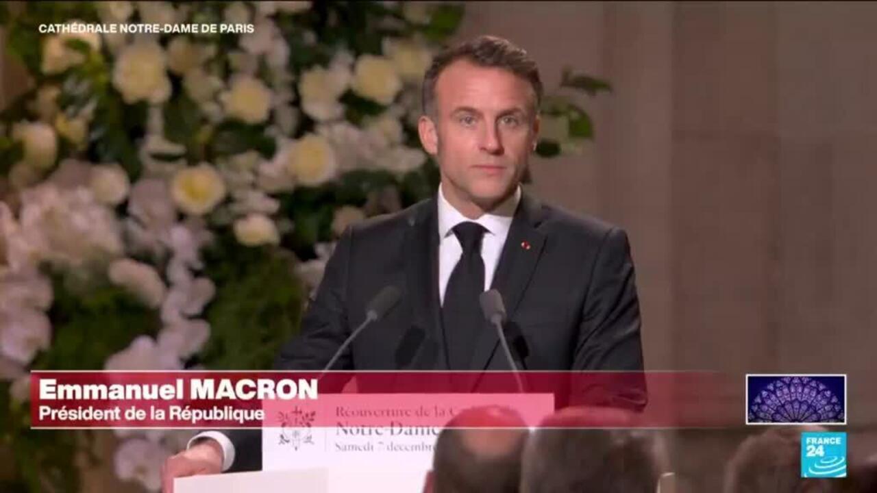 Réouverture de Notre-Dame de Paris : l'allocution d'Emmanuel Macron - France 24