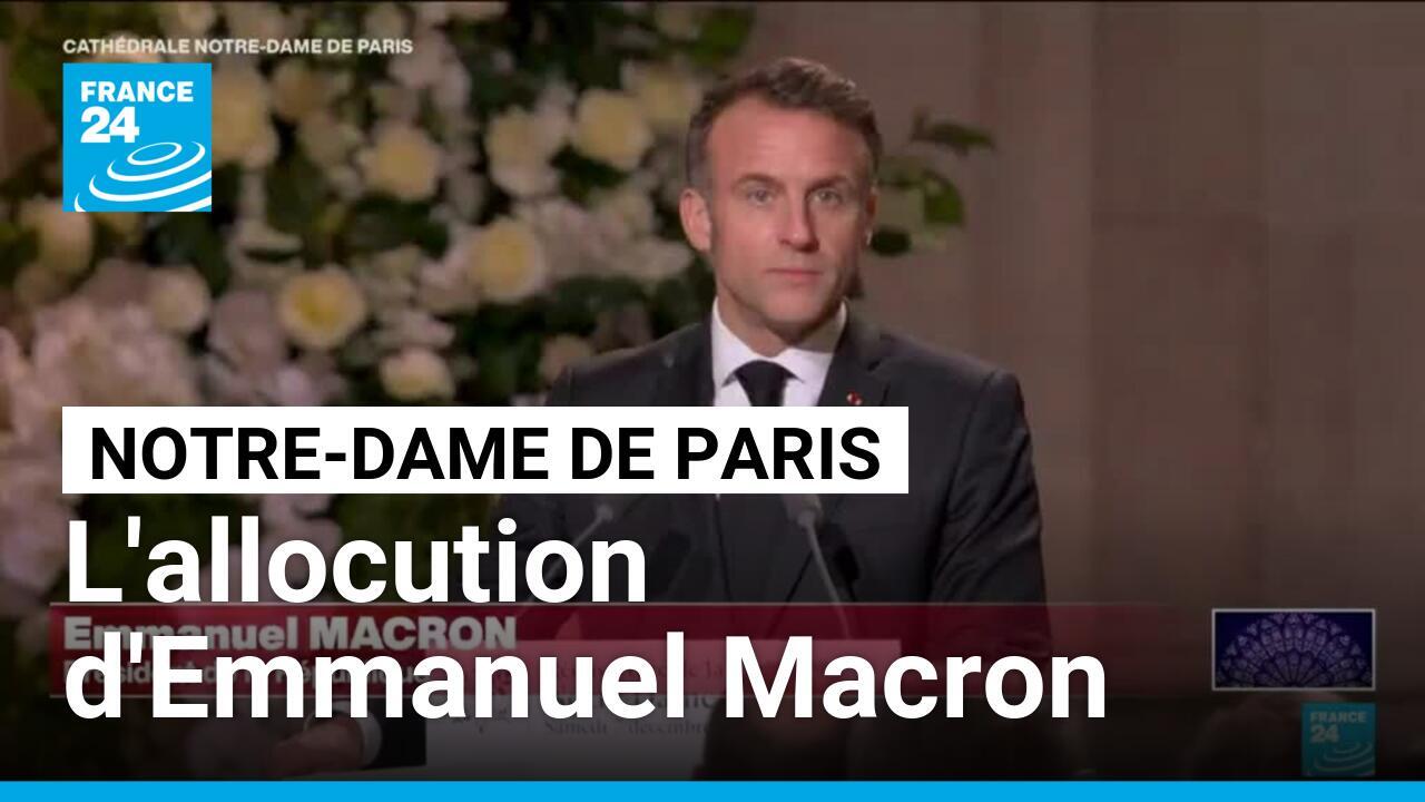 Réouverture de Notre-Dame de Paris : l'allocution d'Emmanuel Macron ...