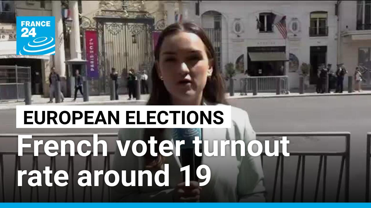 French voter turnout rate was 'just above 19 percent' at midday in 2019 ...