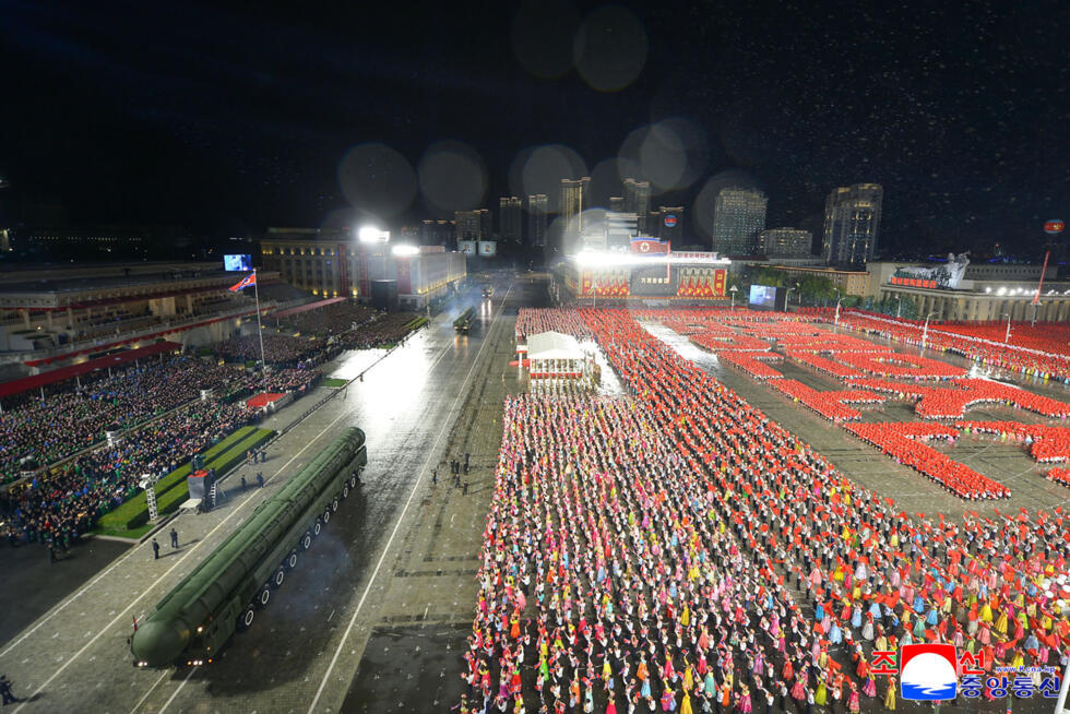 North Korea shows off 'most powerful' missile at military parade