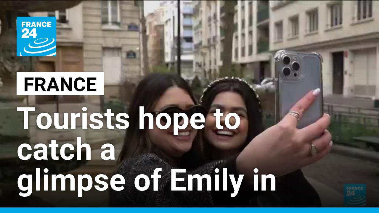 Tourists in the French capital hope to catch a glimpse of 'Emily in ...
