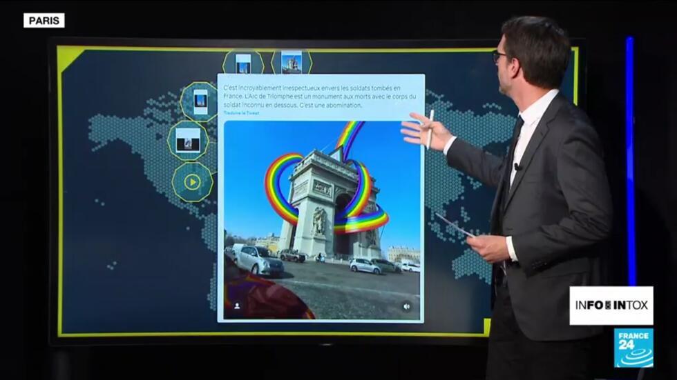 L'Arc de Triomphe entouré d'un nuage d'infox - Info ou intox