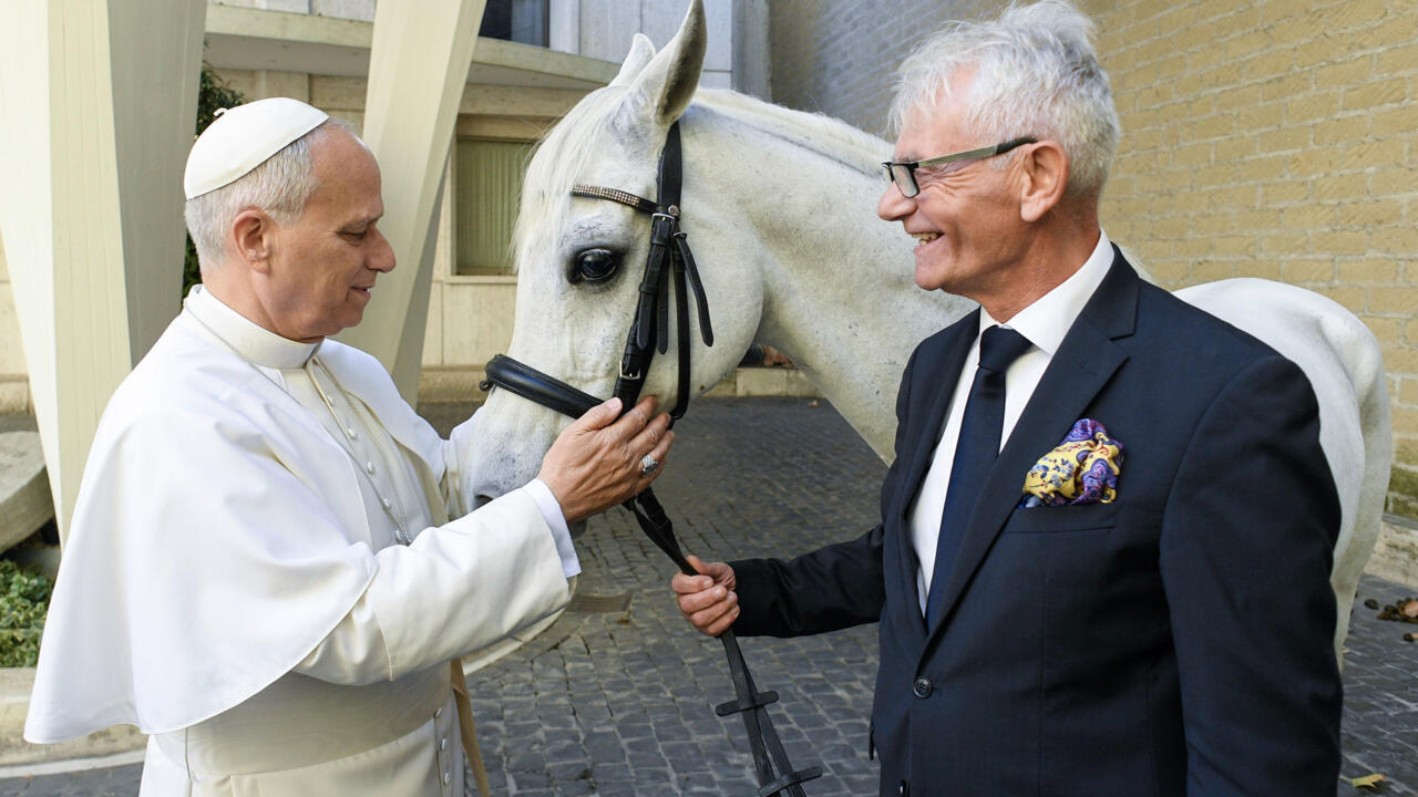 Step aside, popemobile: Pope gets a white purebred horse