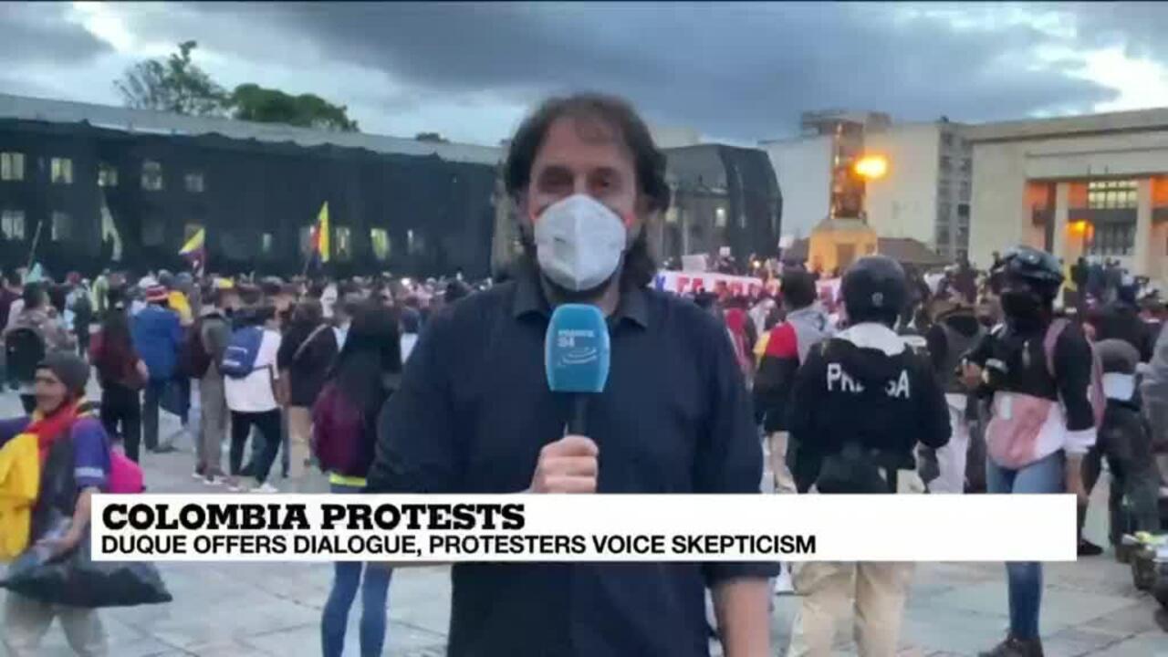 Thousands march in Colombia as anti-government protests enter third week