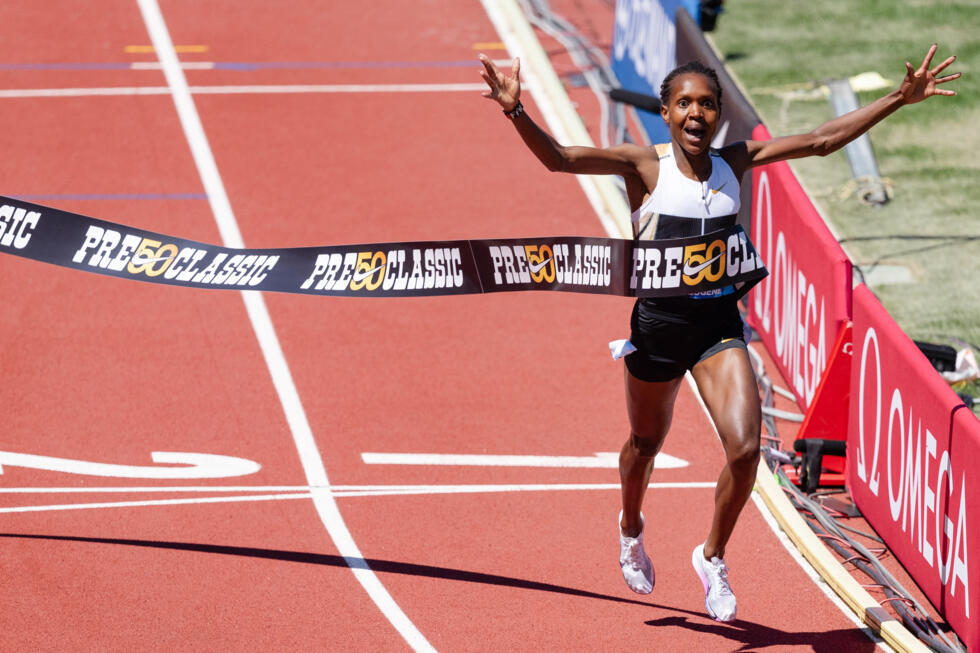 Kenyans Chebet, Kipyegon light up Eugene Diamond League with world records