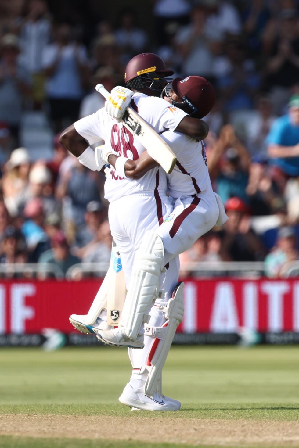 Hundred hero Hodge stars for West Indies as England toil without Anderson