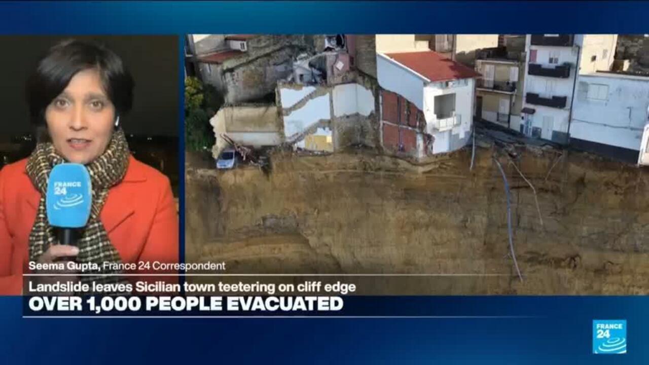 Landslide leaves Sicilian town teetering on cliff edge - France 24