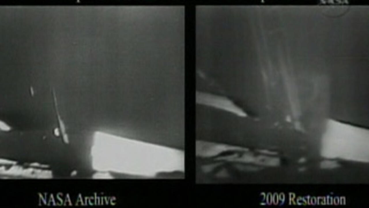 Nasa restores footage of Armstrong's steps on the moon