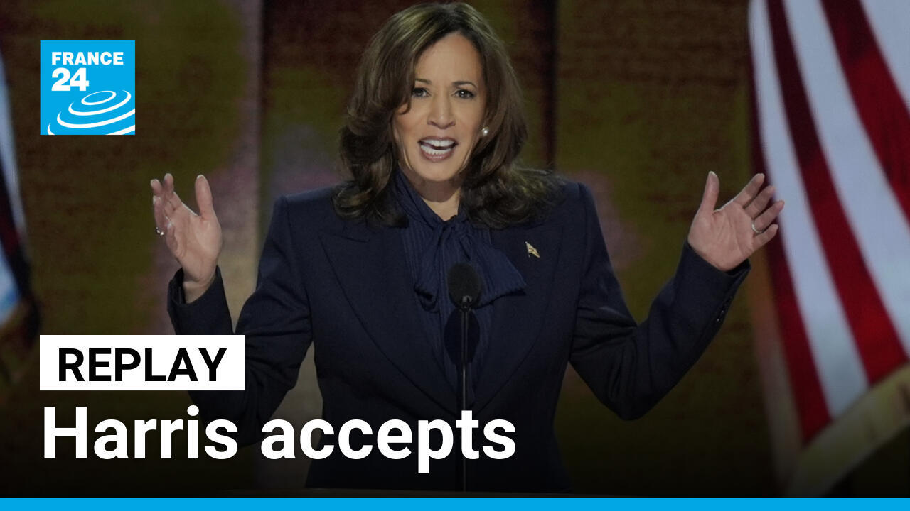 Watch: Kamala Harris accepts Democratic nomination - France 24