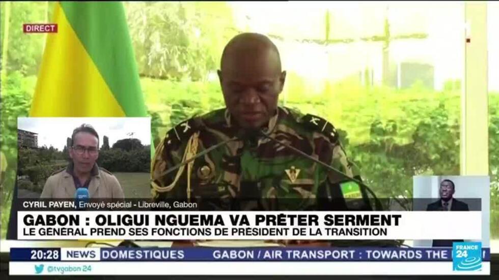 Après le putsch, le général Brice Oligui Nguema a prêté serment au Gabon