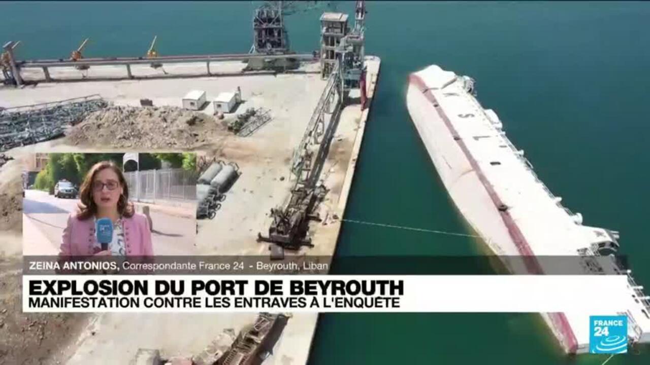 Explosion du port de Beyrouth : manifestation contre les entraves à l'enquête - France 24