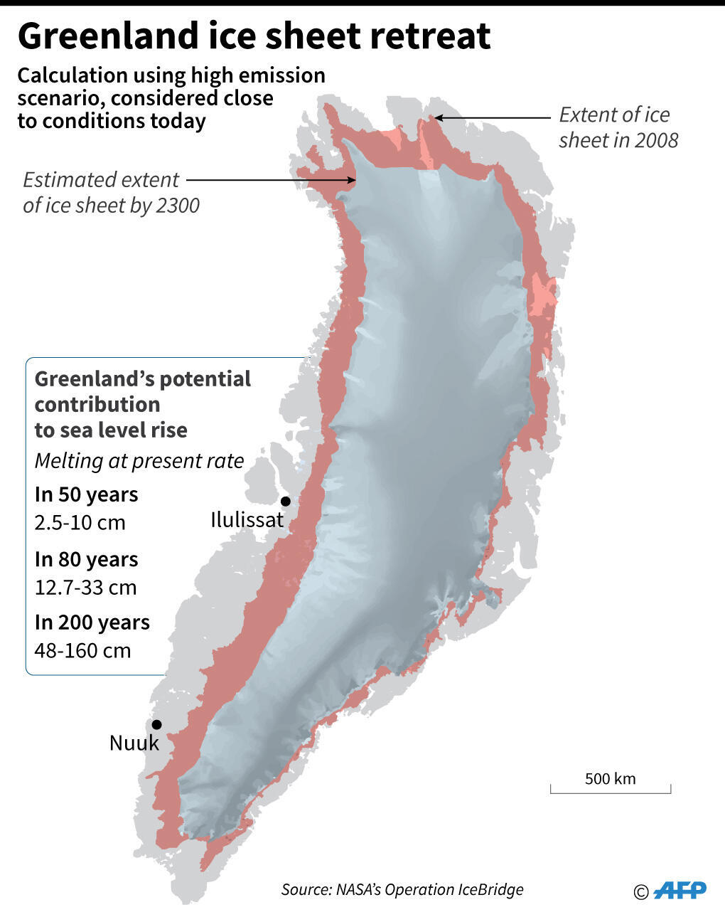 Greenland ice cap loses enough water in 20 years to cover US: study