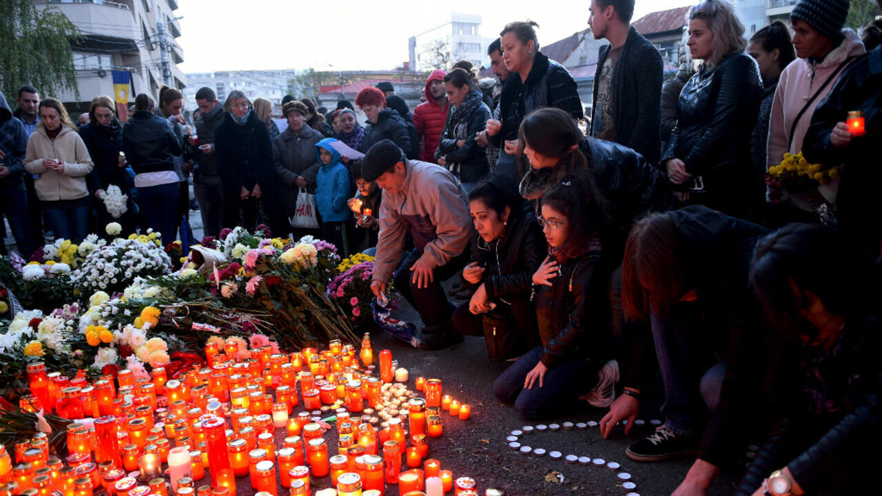 Thousands march as death toll in Romania disco fire rises