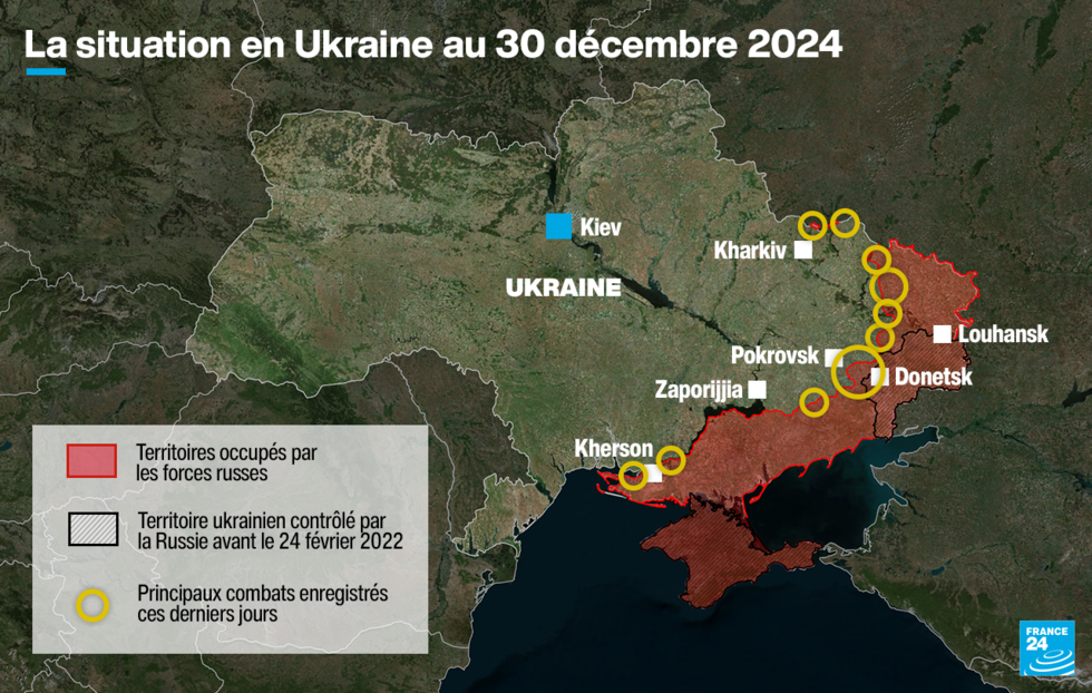 Guerre en Ukraine : malgré 4 000 km2 d'avancées russes en 2024, Kiev ...