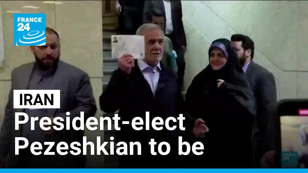 Iran's president-elect Masoud Pezeshkian to be sworn in next month ...