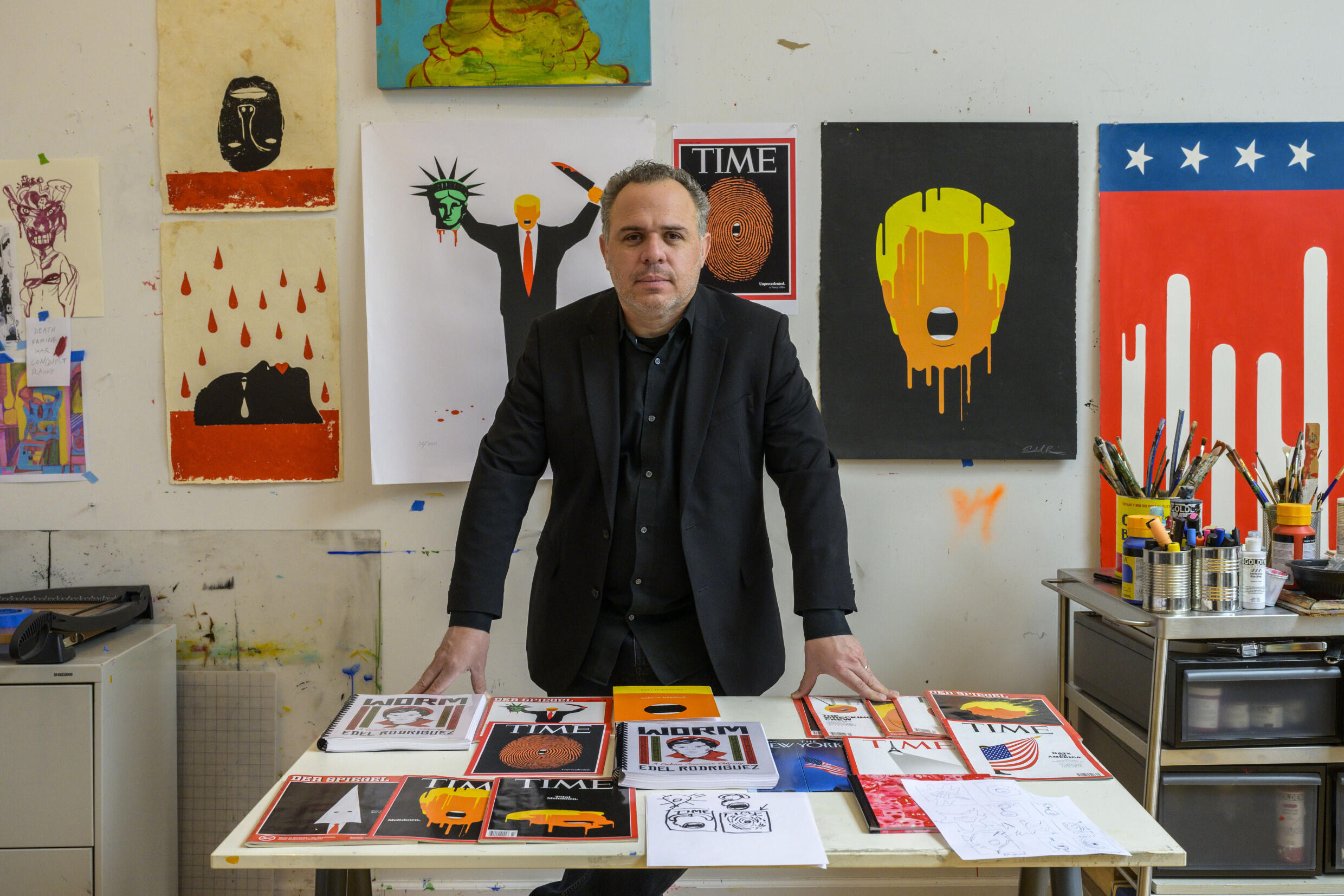 Edel Rodriguez, the artist who draws Trump to fight him