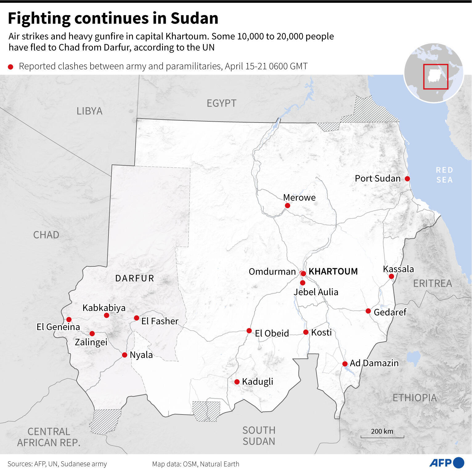 Out of Khartoum, Sudanese fleeing violence find 'taste of life'