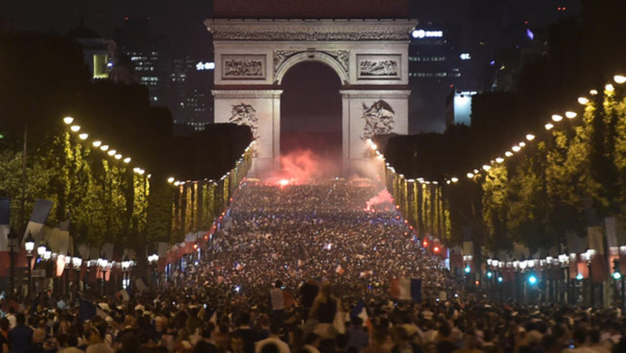 In pictures: Fans in Paris celebrate France's World Cup win over Belgium